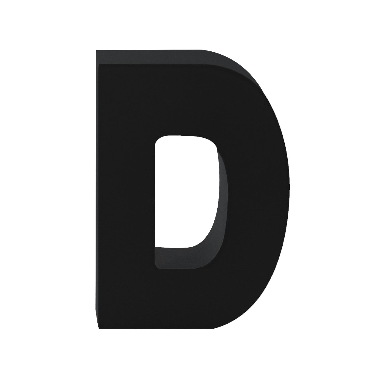 AP Letra Decorativa MDF - Letra D 7x10 Negra | AP Photo Industries