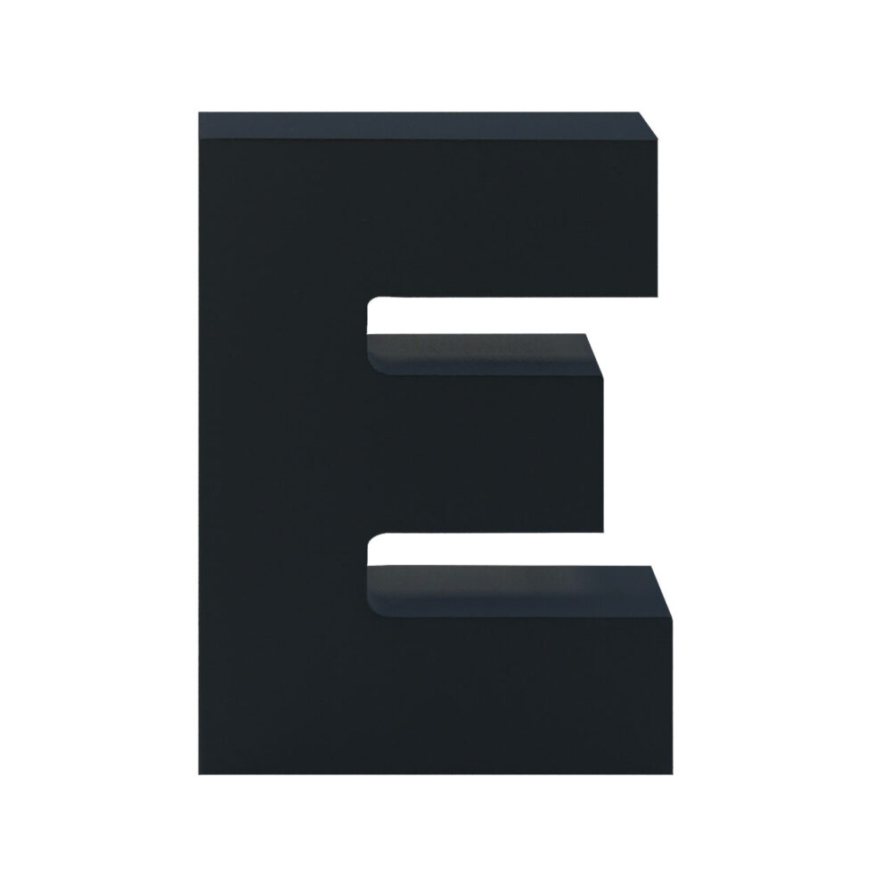 AP Letra Decorativa MDF - Letra E 7x10 Negra | AP Photo Industries