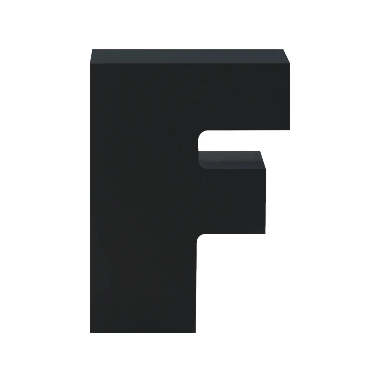 AP Letra Decorativa MDF - Letra F 7x10 Negra | AP Photo Industries