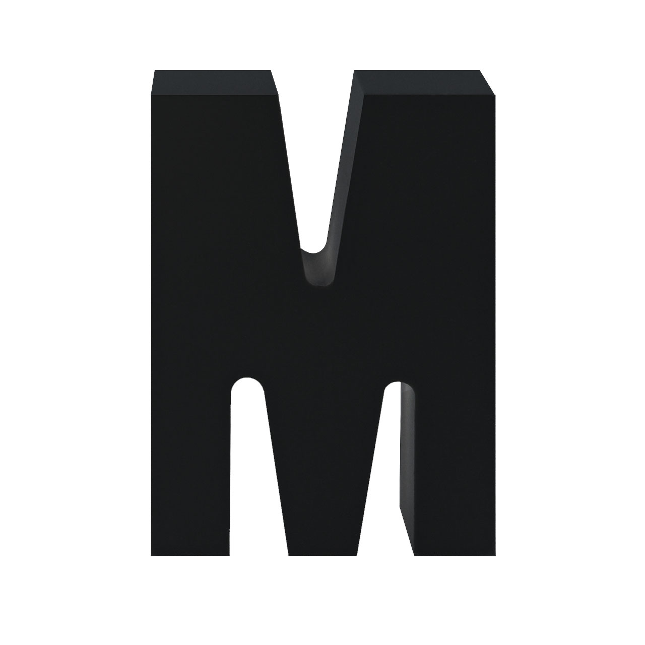 AP Letra Decorativa MDF - Letra M 7x10 Negra | AP Photo Industries