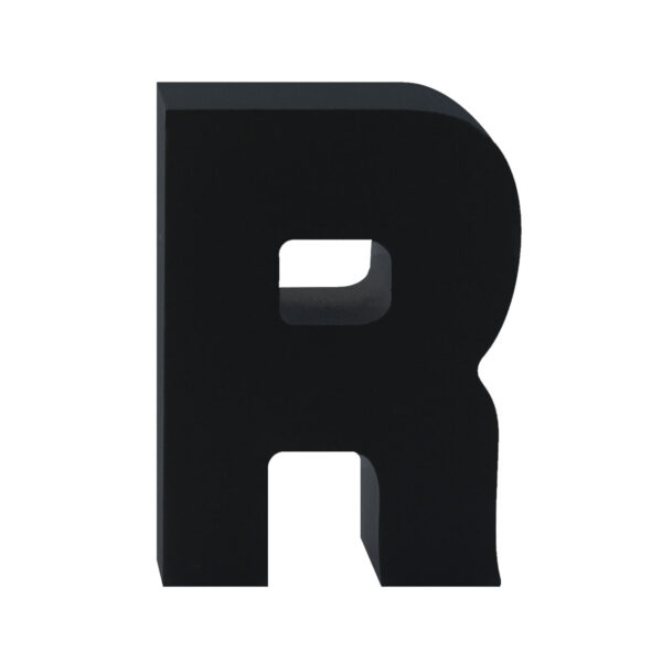 AP Letra Decorativa MDF - Letra R 7x10 Negra | AP Photo Industries