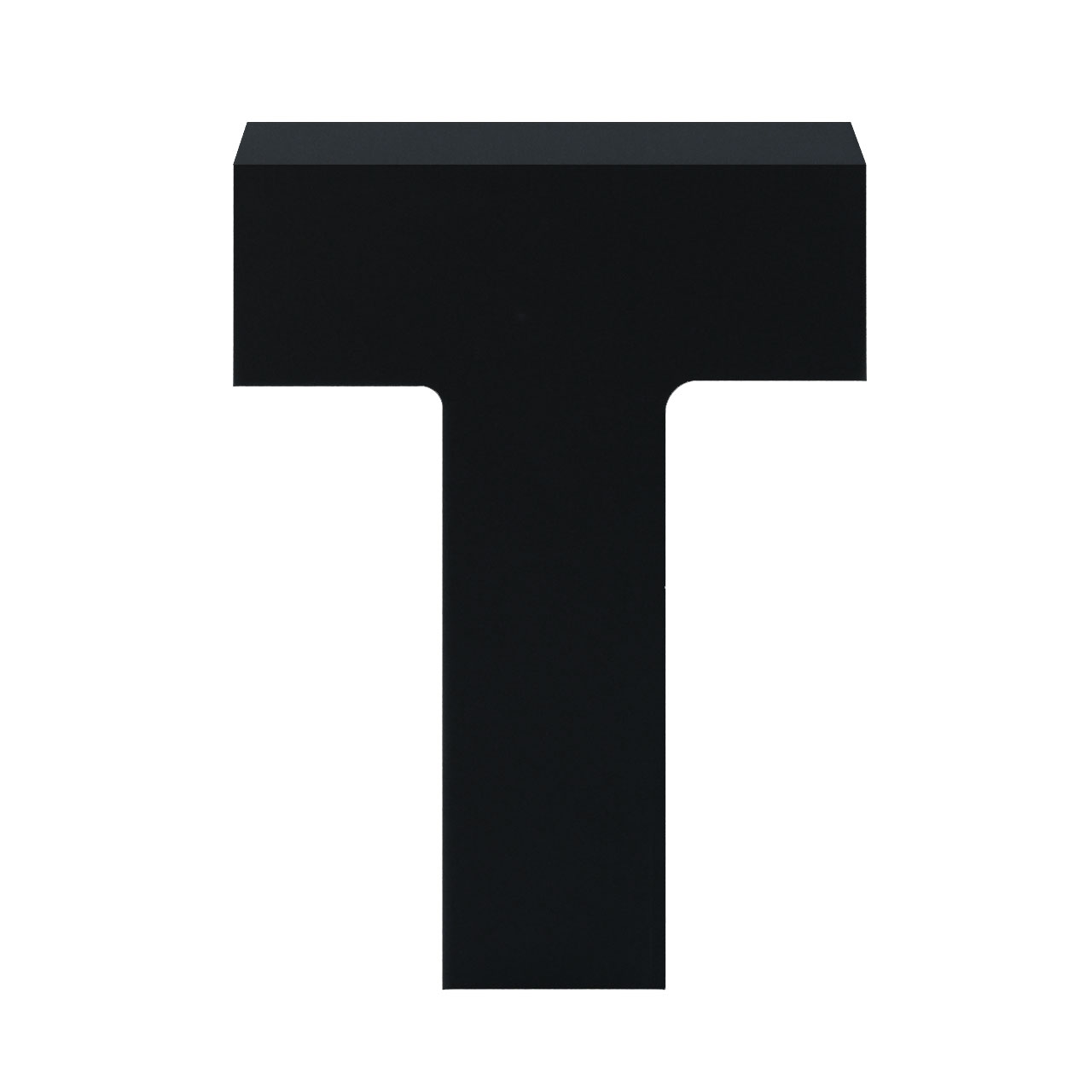 AP Letra Decorativa MDF - Letra T 15x18 Negra | AP Photo Industries